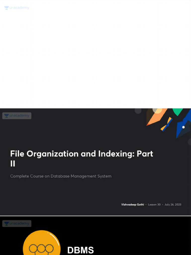 File Organization and Indexing Part II With Anno | PDF