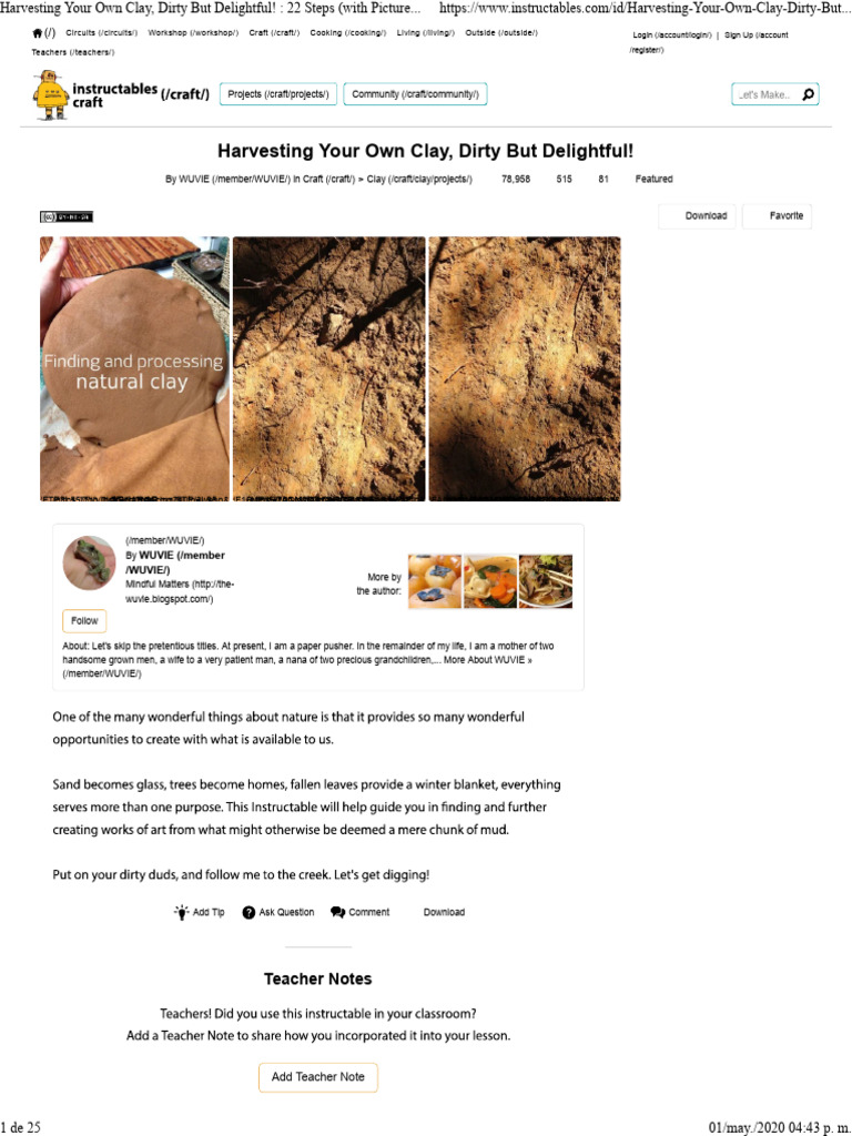 DIY Guide to Harvesting Natural Clay | PDF