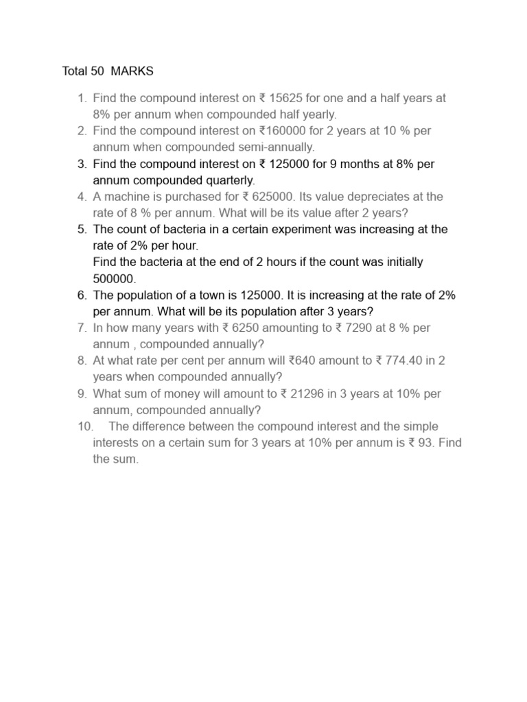 Class 8 Comparing Quantities Test | PDF