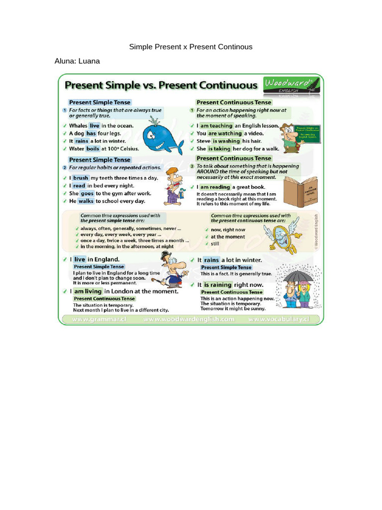 Simple Present X Present Continous | PDF