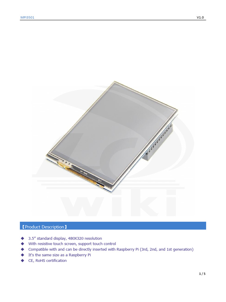 MPI3501 3.5inch RPi Display User Manual V1.0 | PDF | Sudo | Software