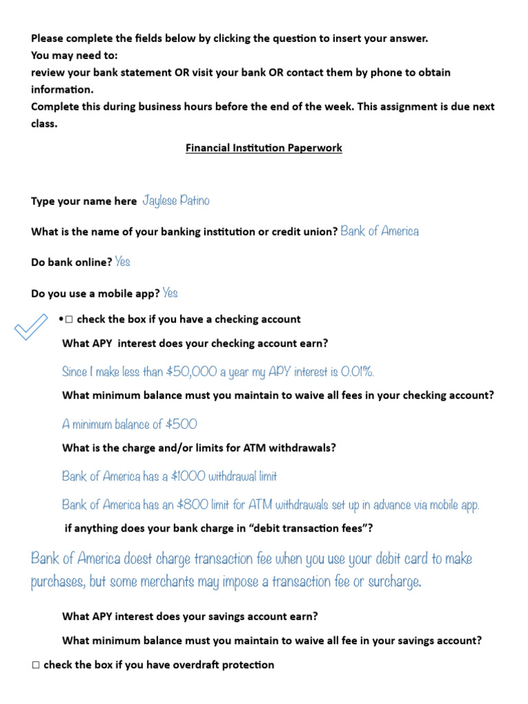Financial Statements Form | PDF