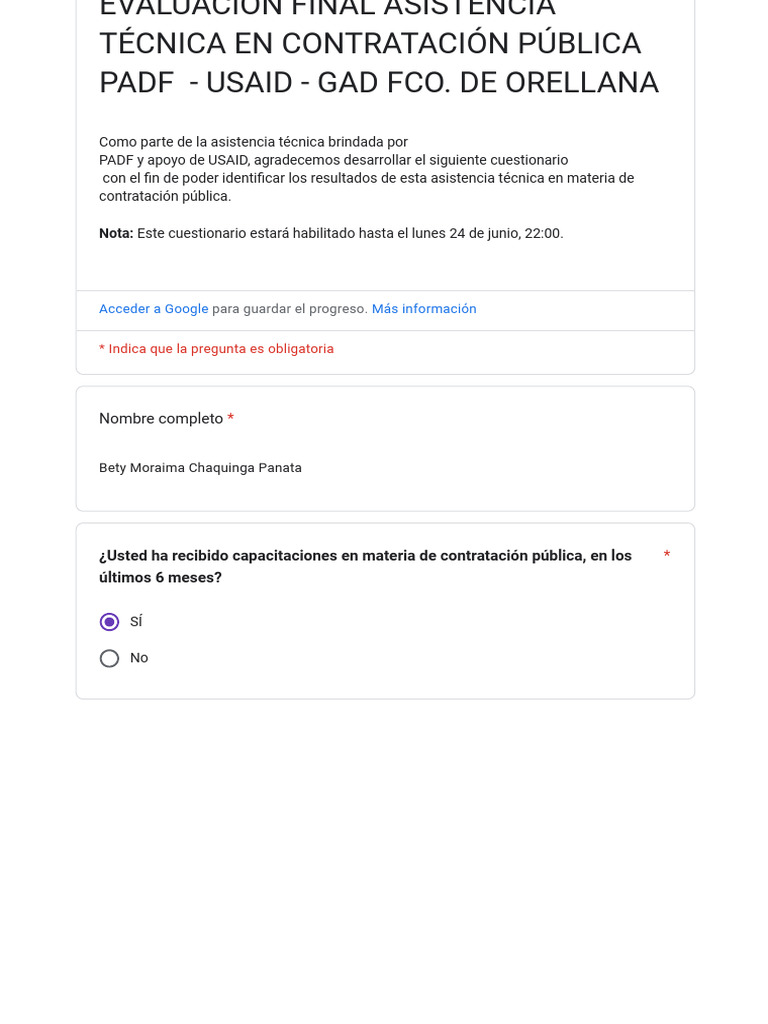 Evaluación Final Asistencia Técnica en Contratación Pública Padf ...