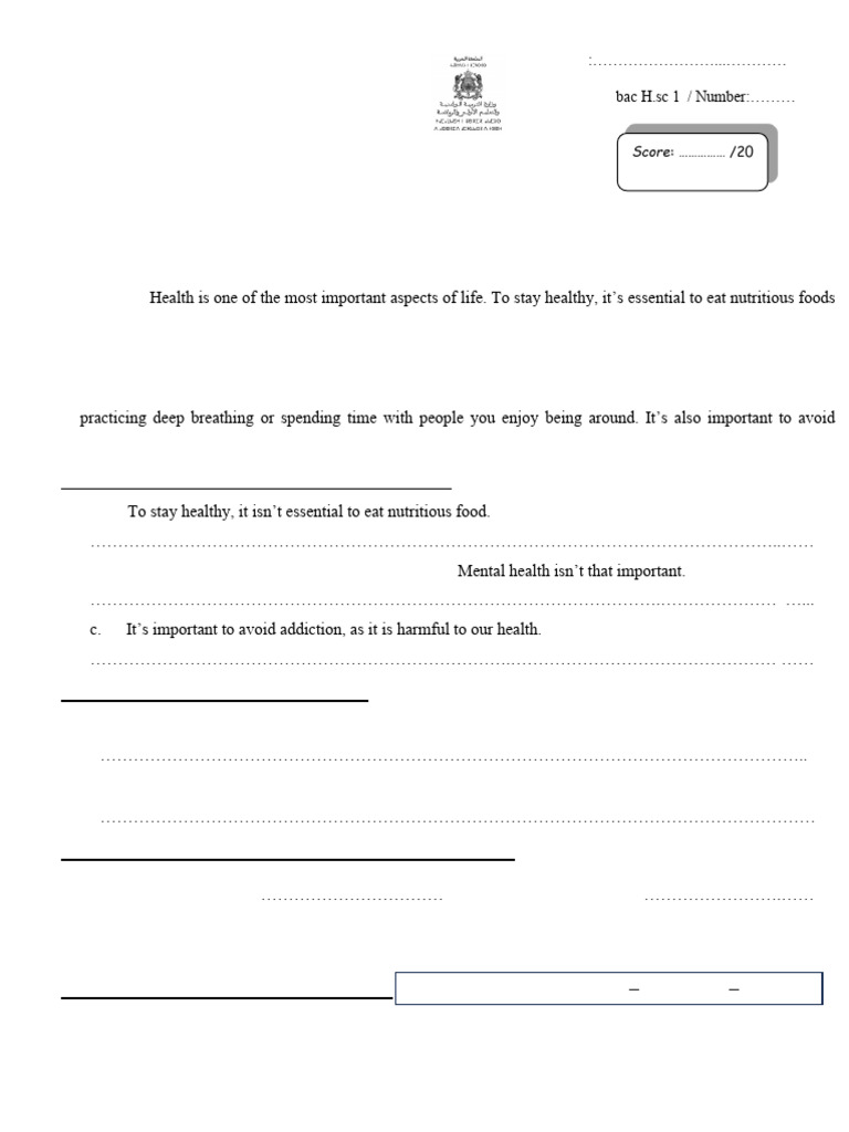 Global test bac B (1) | PDF
