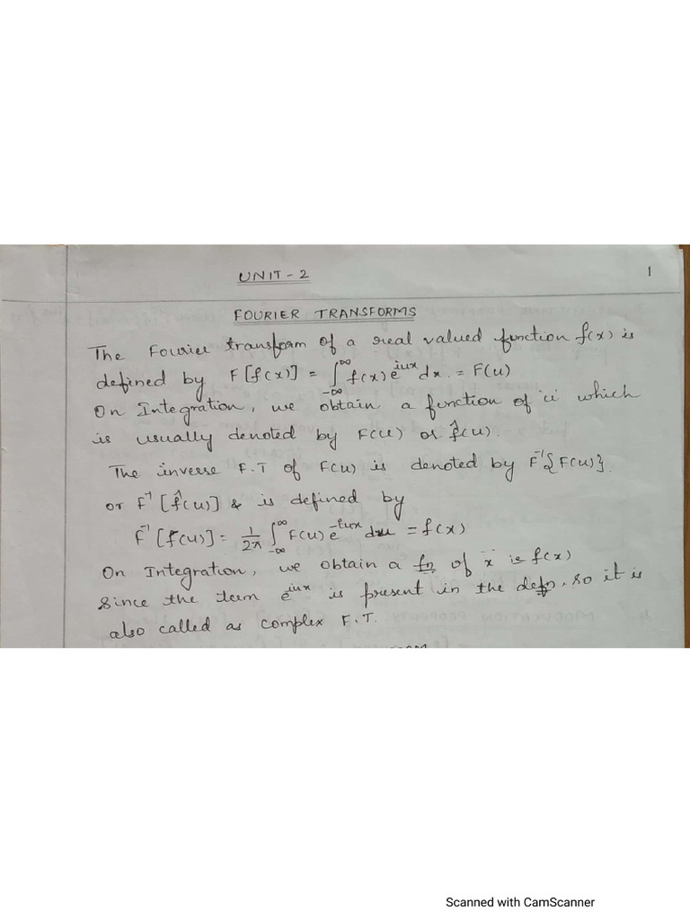 Module 3 Fourier Transforms | PDF