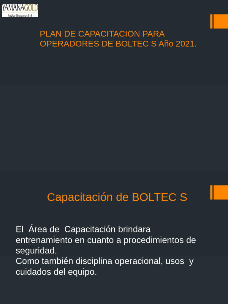 Capacitación de BOLTEC S | PDF