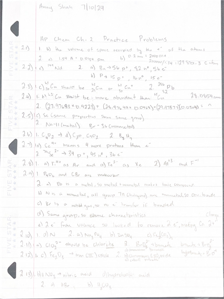 Chapter 2 Practice Exercises | PDF