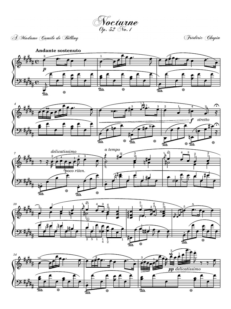 6 - Nocturne Op. 32, No. 1 | PDF | Musical Forms | Elements Of Music