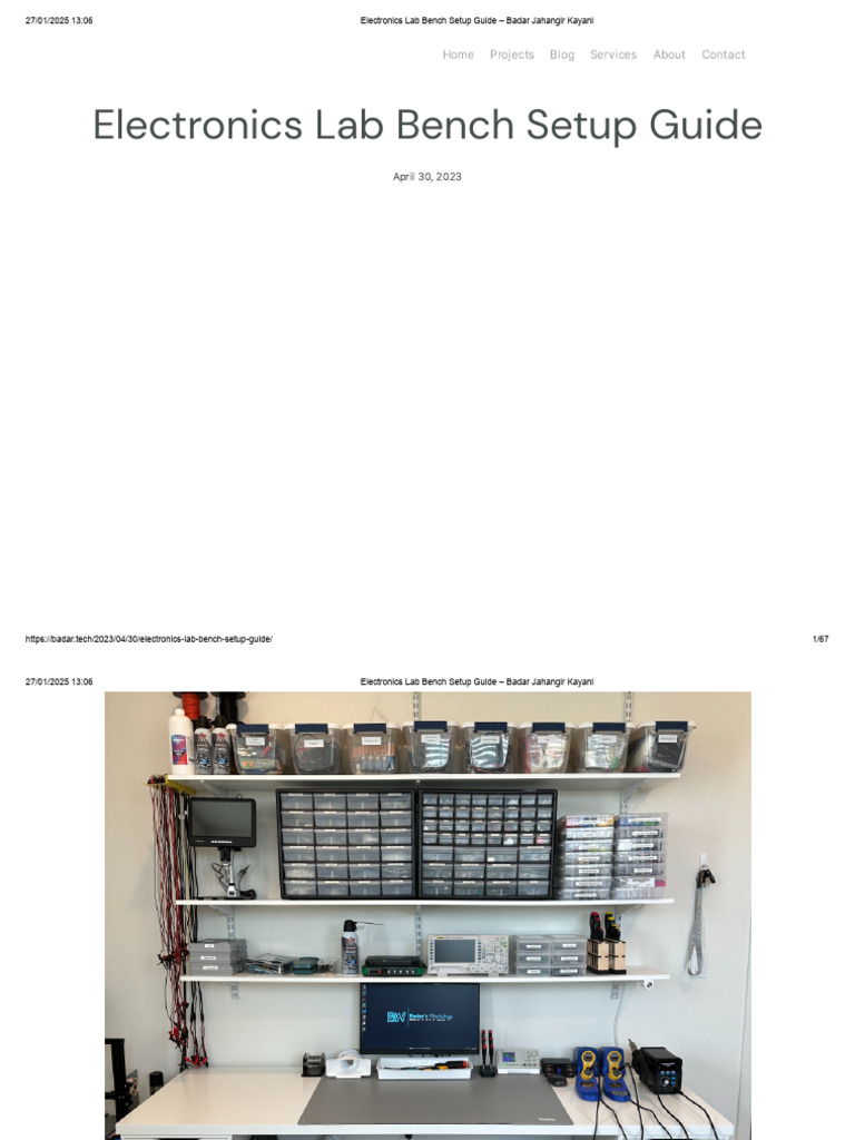 Electronics Lab Bench Setup Guide – Badar Jahangir Kayani | PDF | Manufactured Goods