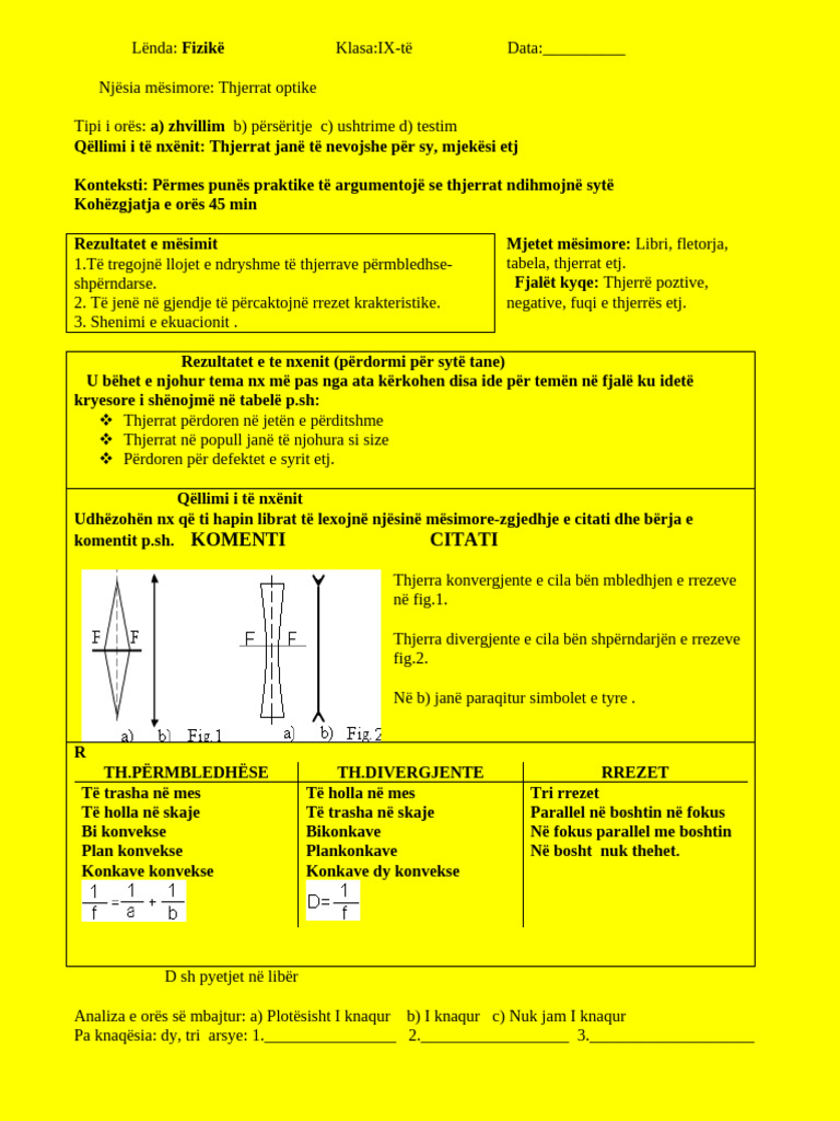 Thjerrat - Optike - Fizika e Re | PDF