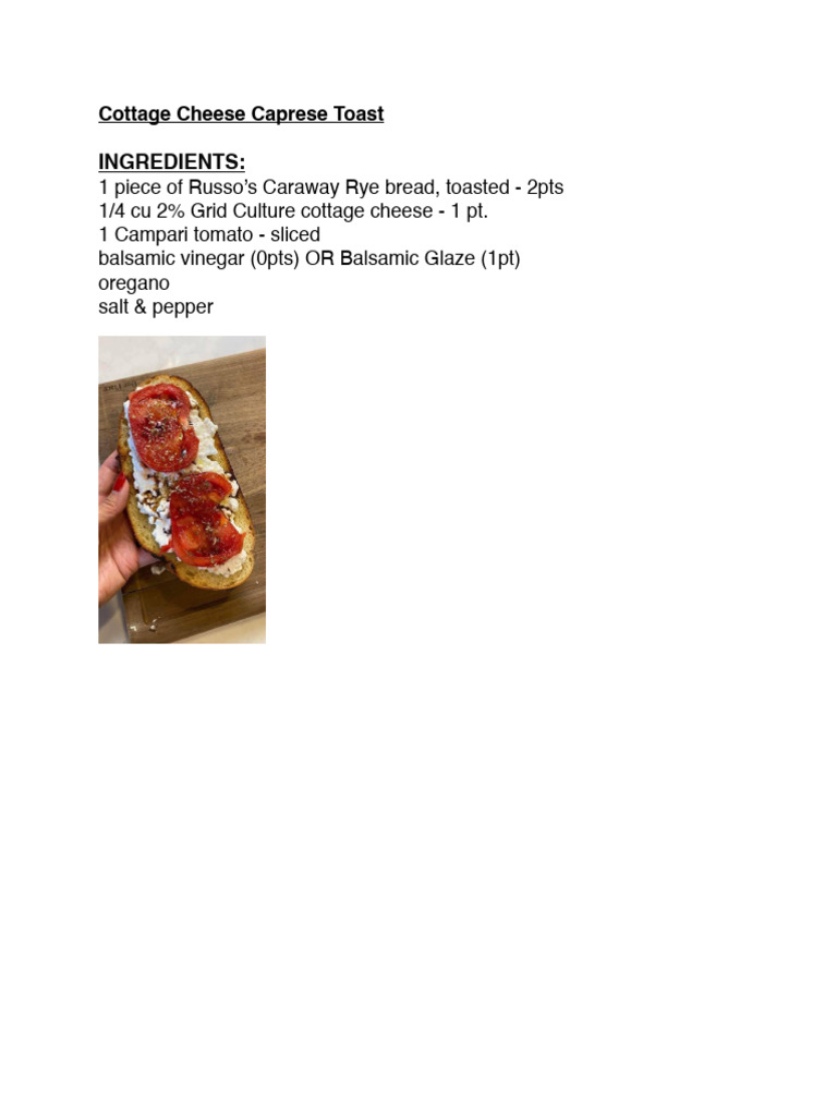 Caprese Toast | PDF