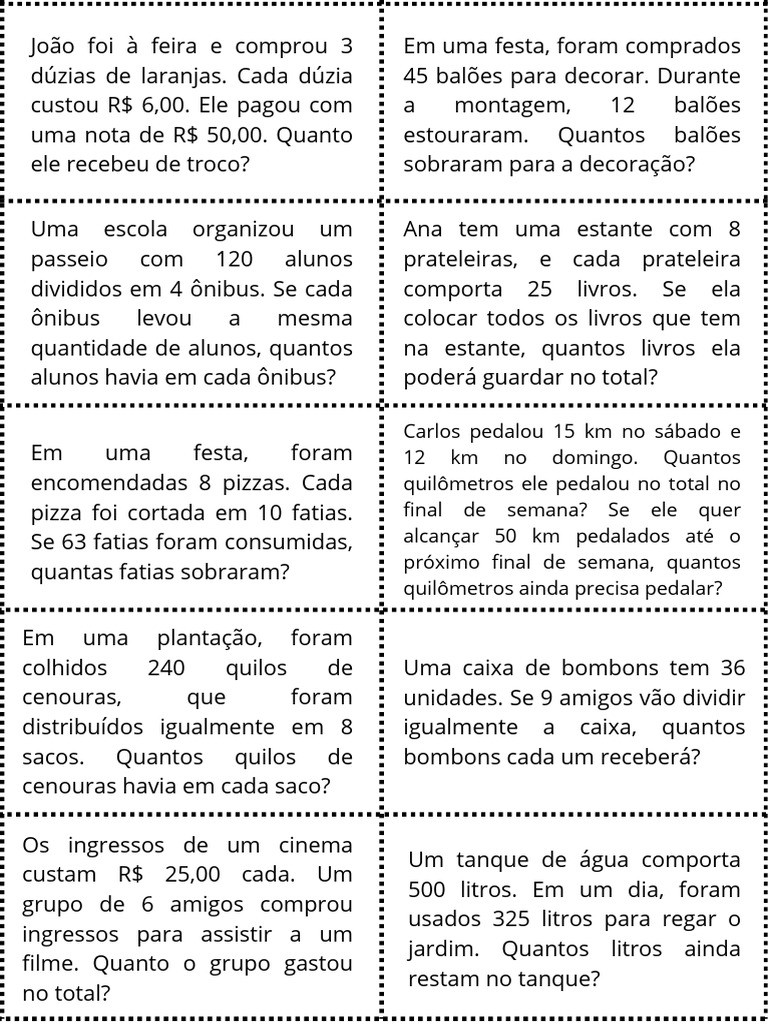 Problemas 5 Ano | PDF