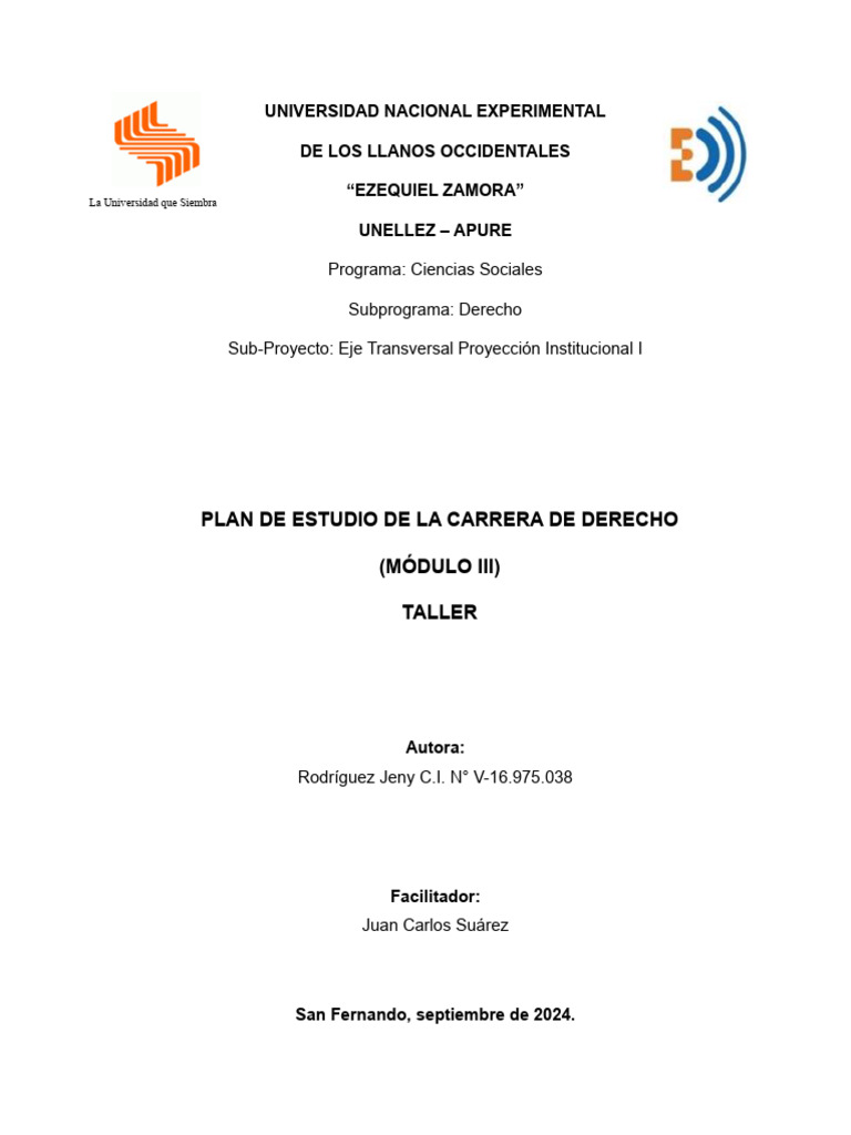 Taller Modulo III JR | PDF | Plan de estudios | Derecho laboral