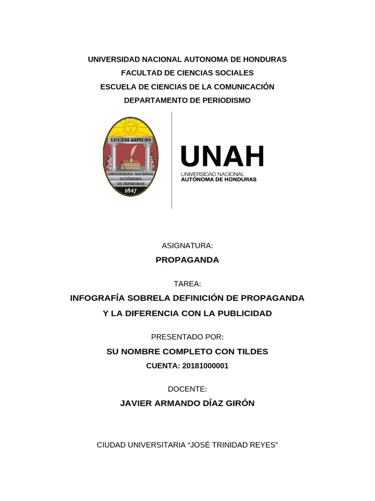 Portada para Tareas Propaganda | PDF