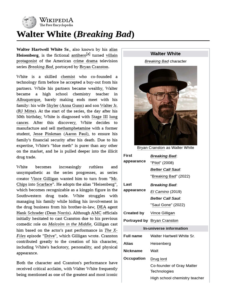 Walter White (Breaking Bad) | PDF