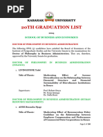 First Provisional List of Graduands For The 57th Graduation Ceremony 25 | PDF | Academic Degree ...