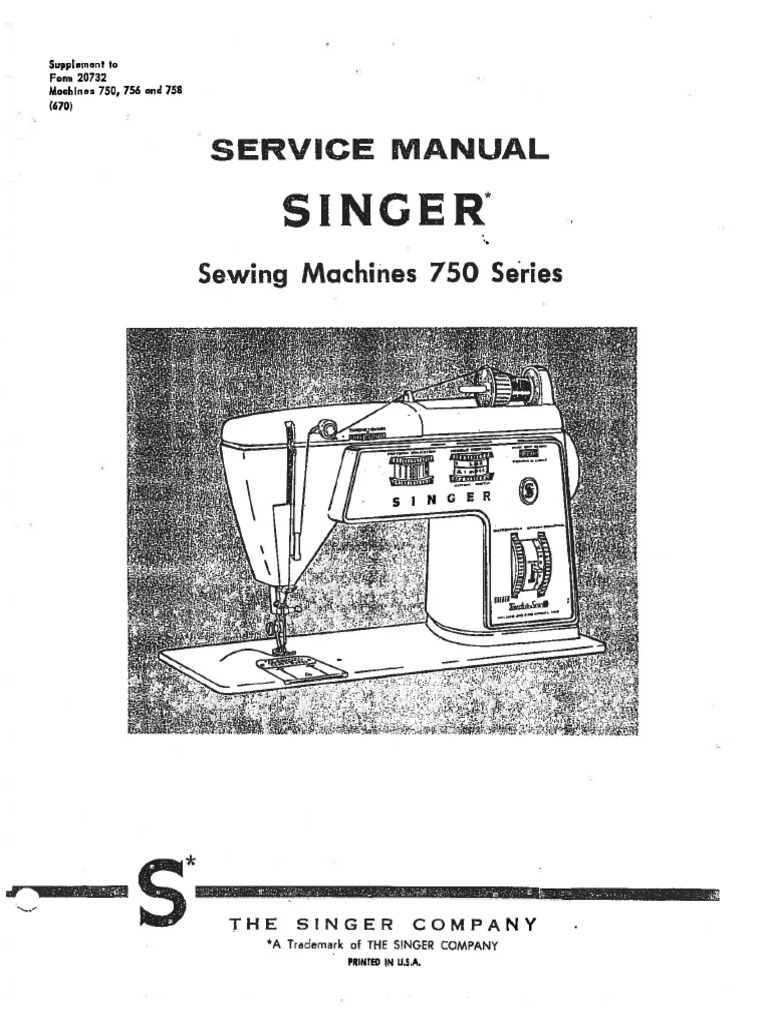 Singer 750 Series Machine | PDF