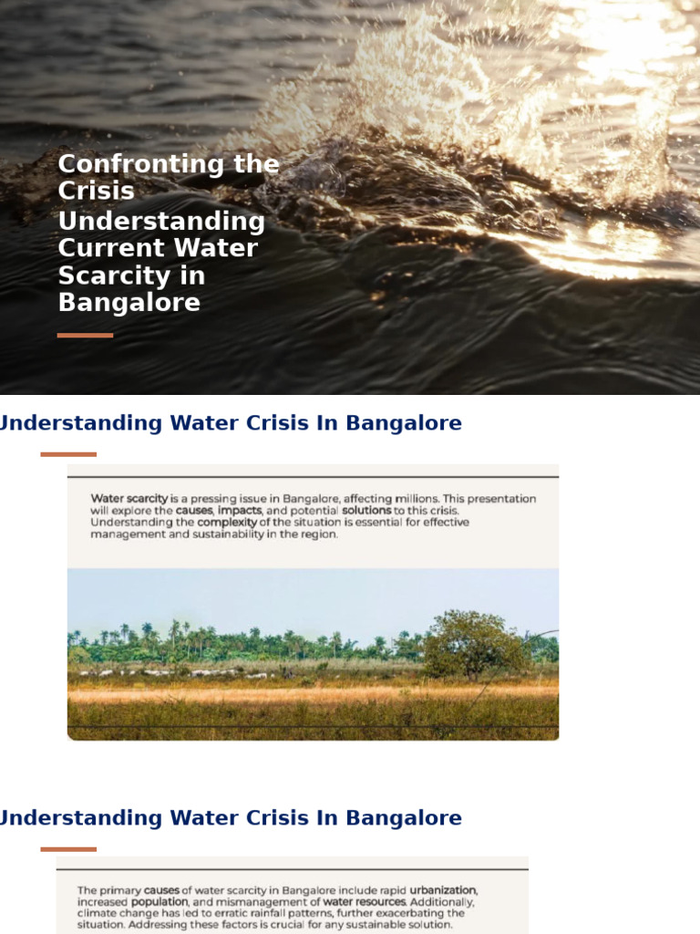 Water Scarcity Crisis in Bangalore | PDF