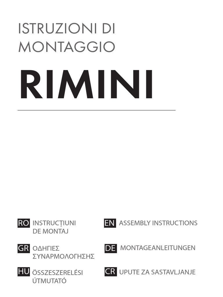 Instruzioni Di Montaggio Mobile Rimini 105 | PDF