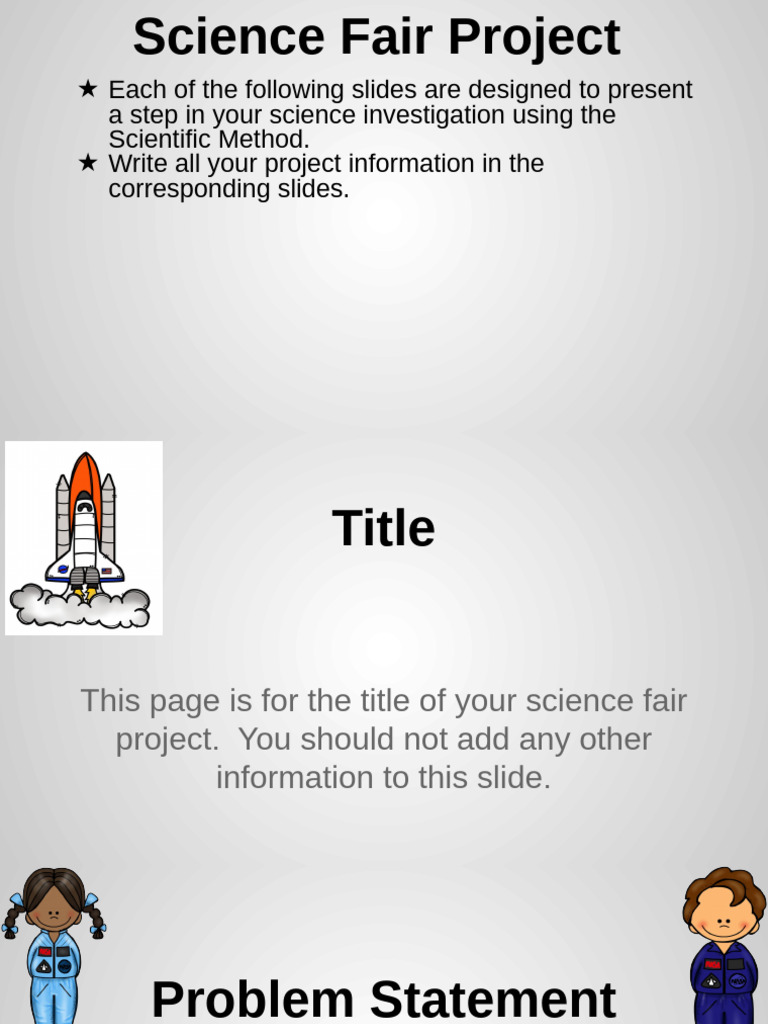 Science Fair Presentation Template | PDF | Experiment | Hypothesis