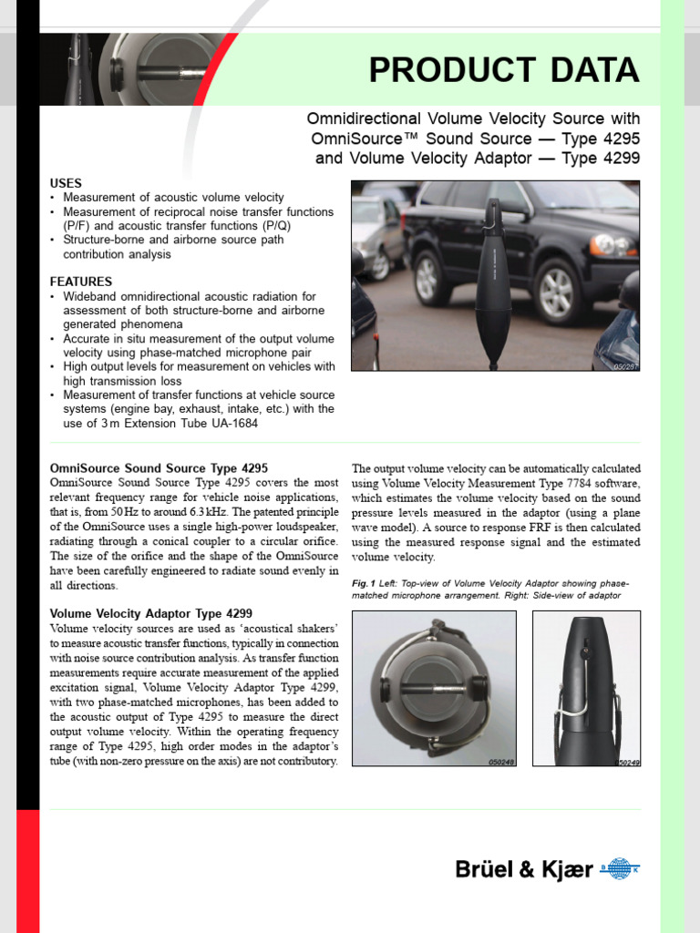 4295 Omni Volume Velocity Source | PDF | Microphone | Sound