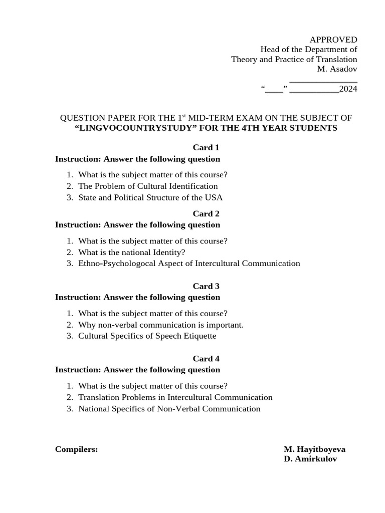 Ling Vo Mamlakat Shu No S Lik | PDF