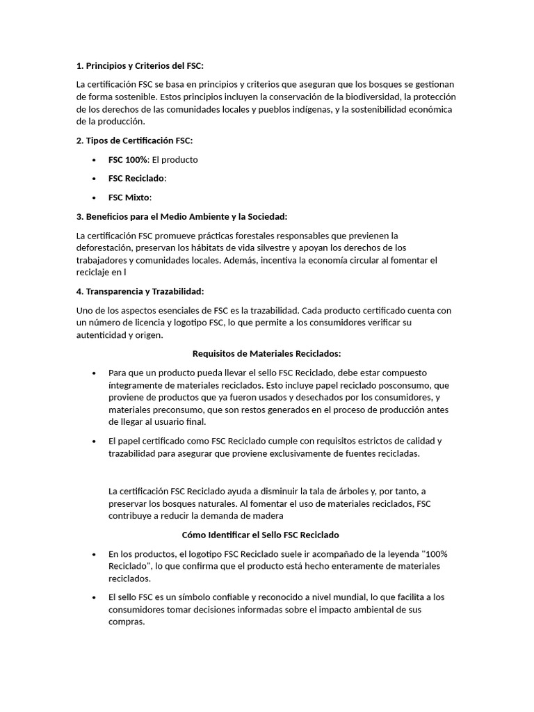 Certifi FSC | PDF