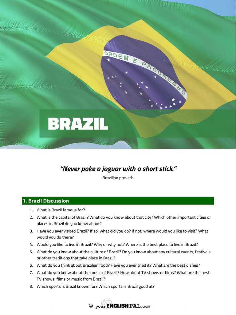 Your English Pal ESL Lesson Plan Brazil v1 | PDF | Brazil
