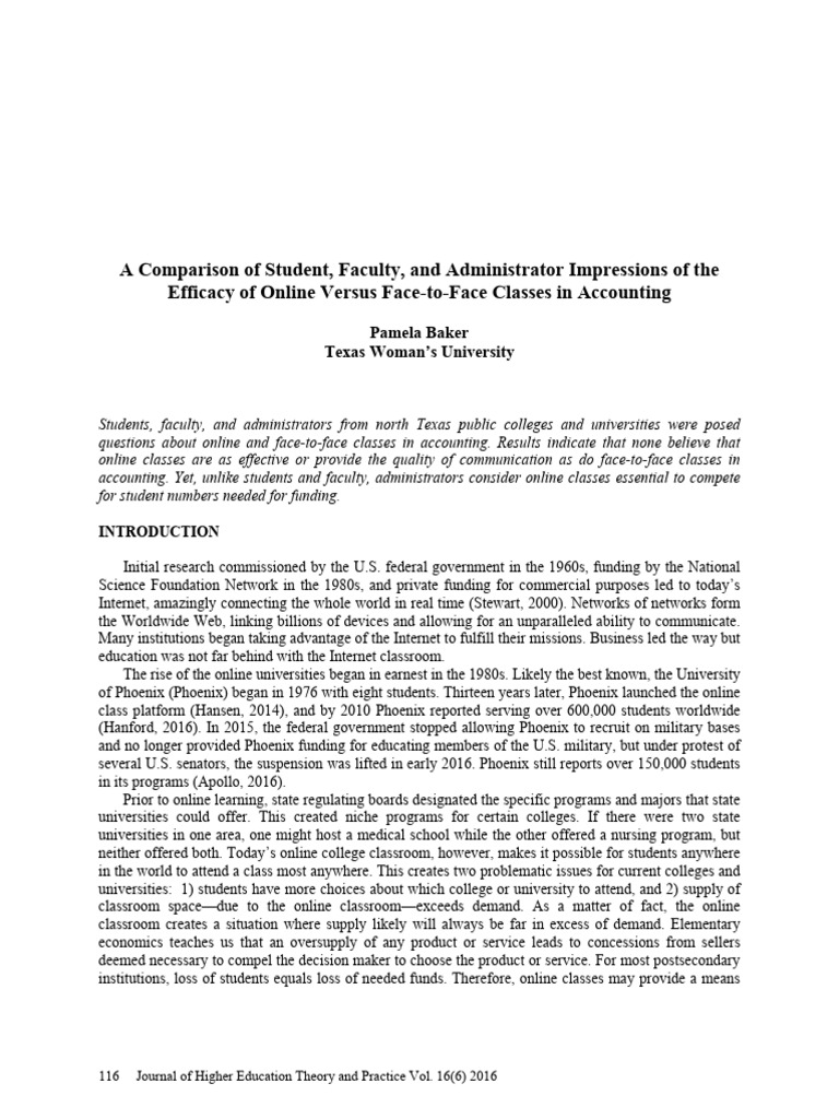 A Comparison of Student, Faculty, and Administrator Impressions of The ...