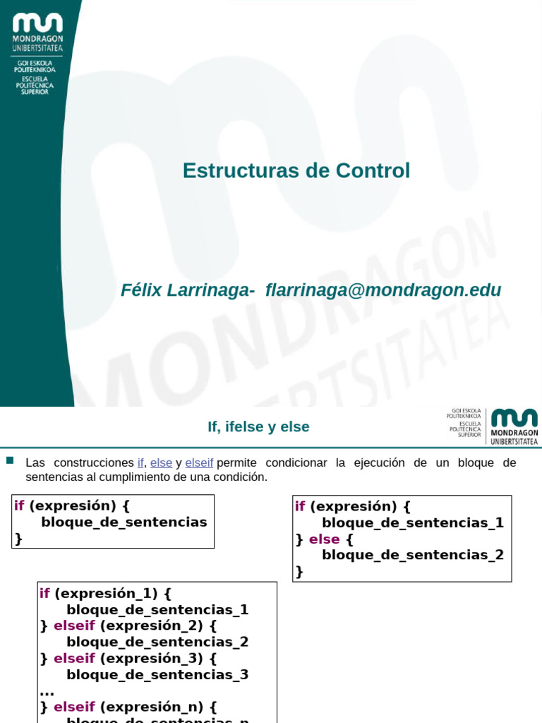 Estructuras de Control en PHP | PDF | Ingeniería de software ...
