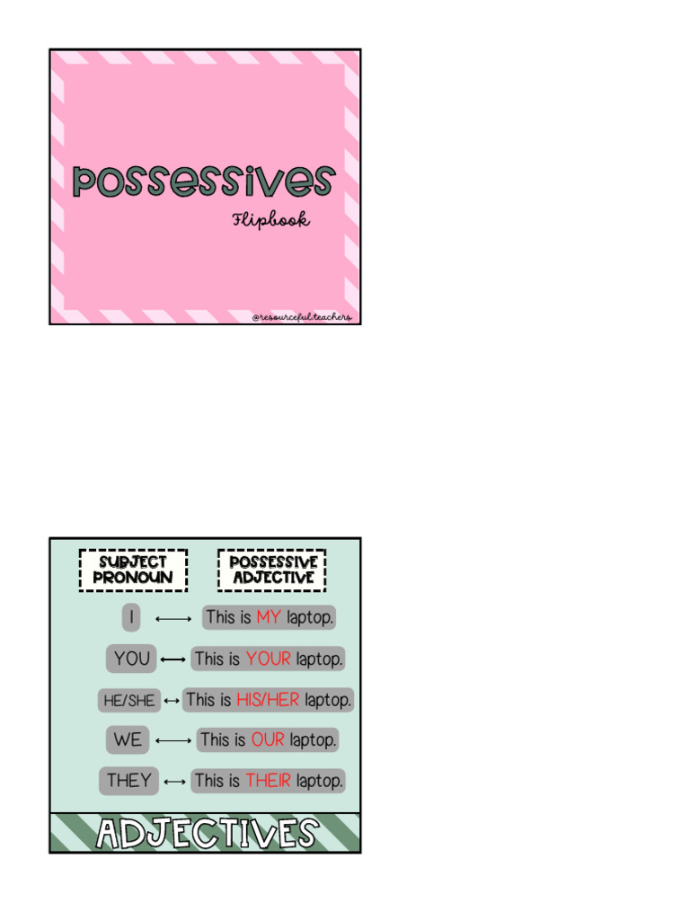 Flipbook Possessives | PDF
