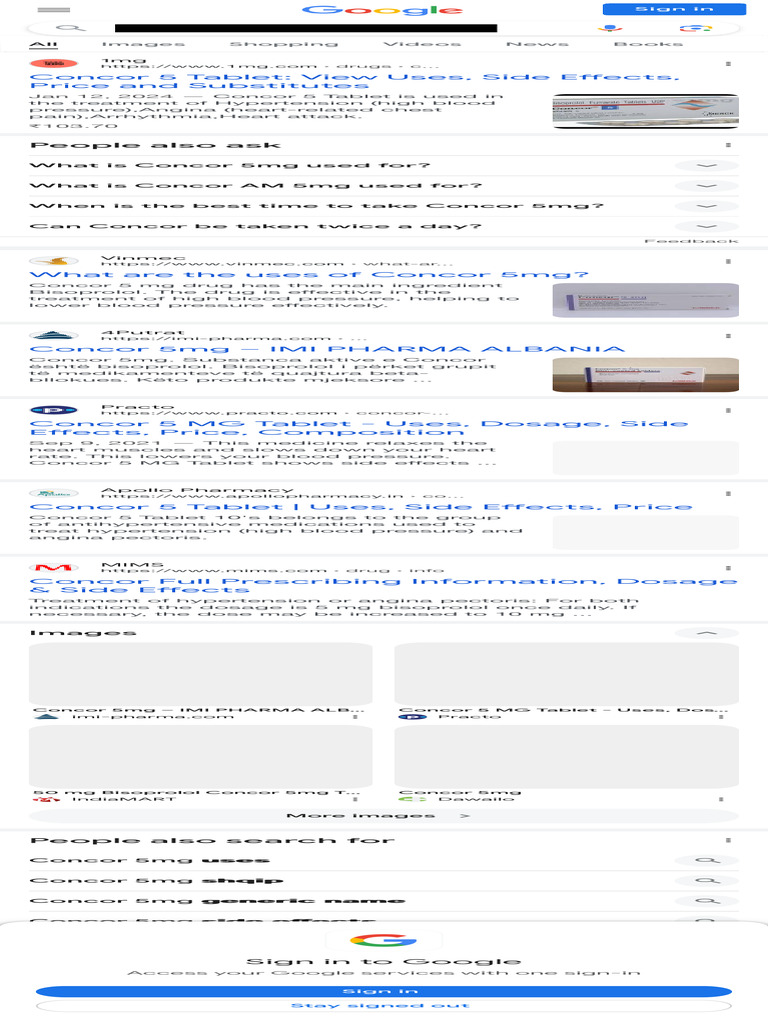 Concor 5mg - Google Search | PDF | Chemistry | Dose (Biochemistry)
