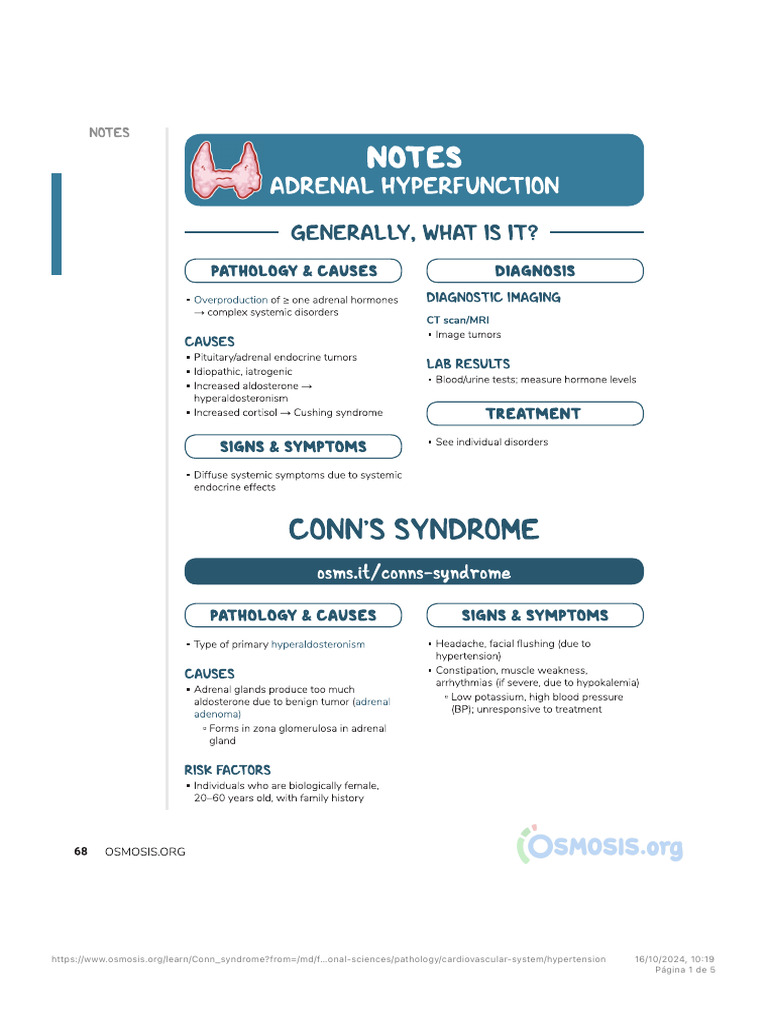 Conn Syndrome - Video, Causes, & Meaning - Osmosis | PDF