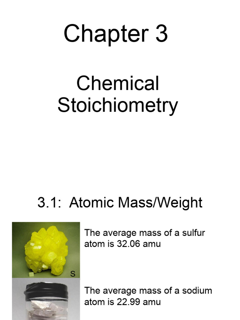 Stoichiometry AP Chapter 3 | PDF | Mole (Unit) | Stoichiometry