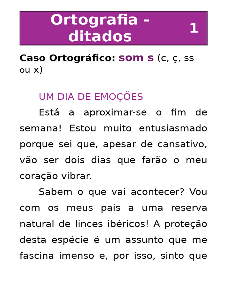 Ortografia - Ditados | PDF
