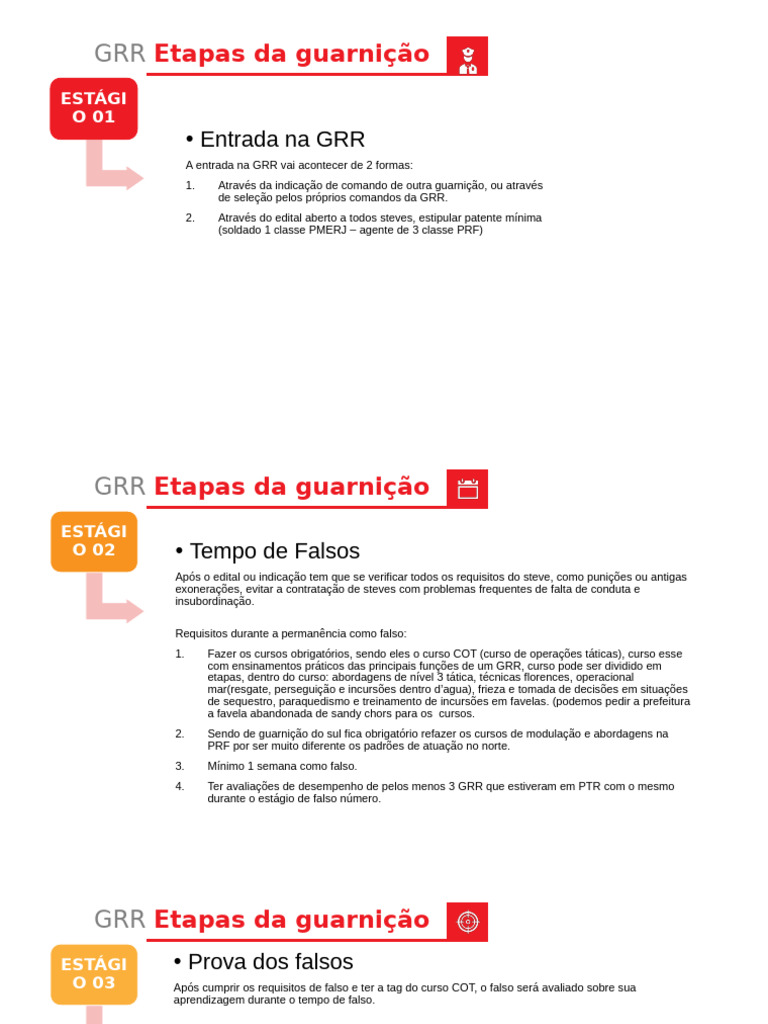 GRR Etapas Da Guarnicao | PDF | Polícia