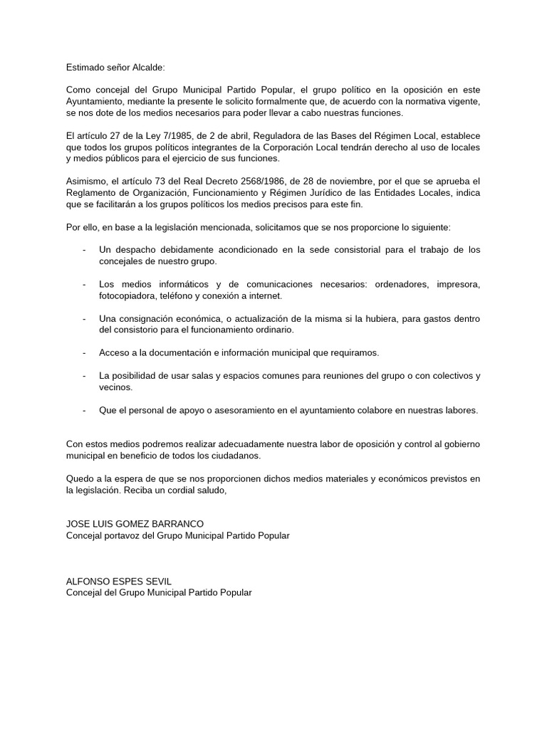 Solicitud de Espacio | PDF