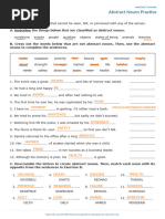 Abstract Noun Worksheets for Grades 6-8 | PDF | Courage | Noun