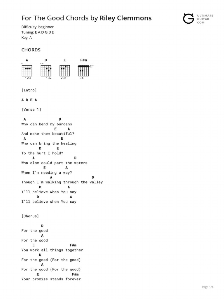 For The Good Chords | PDF
