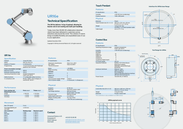 ur16e_e-series_datasheets_web | PDF | Computer Science | Computing