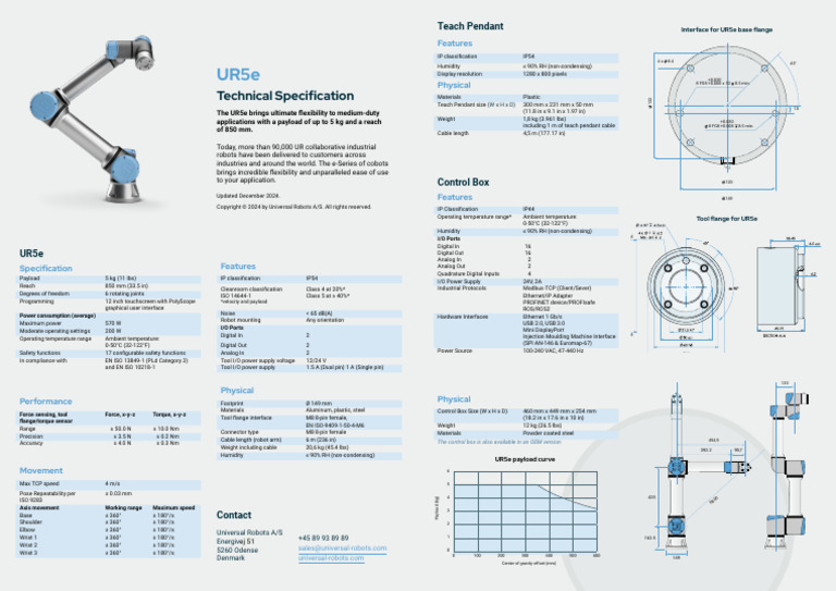 Ur5e E-Series Datasheets Web | PDF | Computer Engineering | Computing