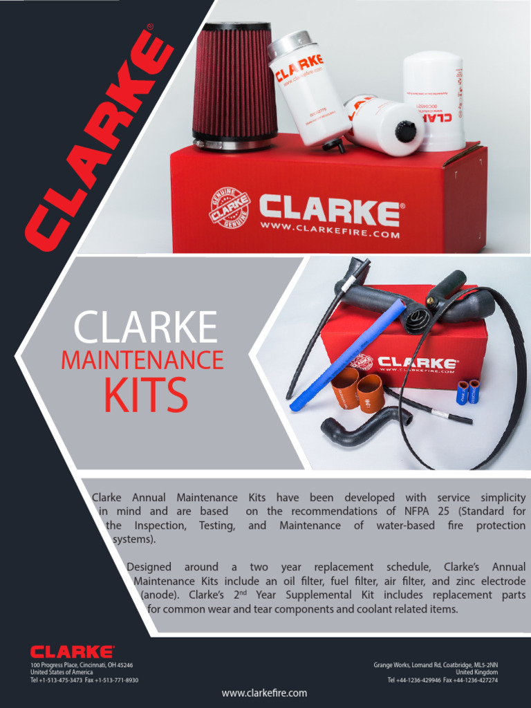 Kits de Mantenimiento de Bombas Clarke | PDF | Electrochemistry ...