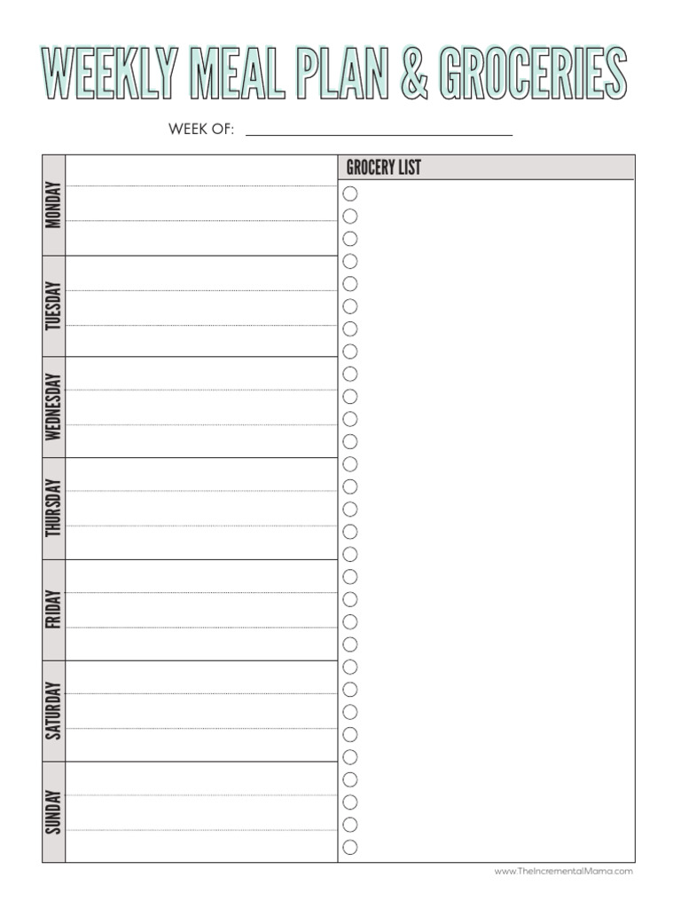 Weekly Meal Planner #2 Monday Start (1) | PDF