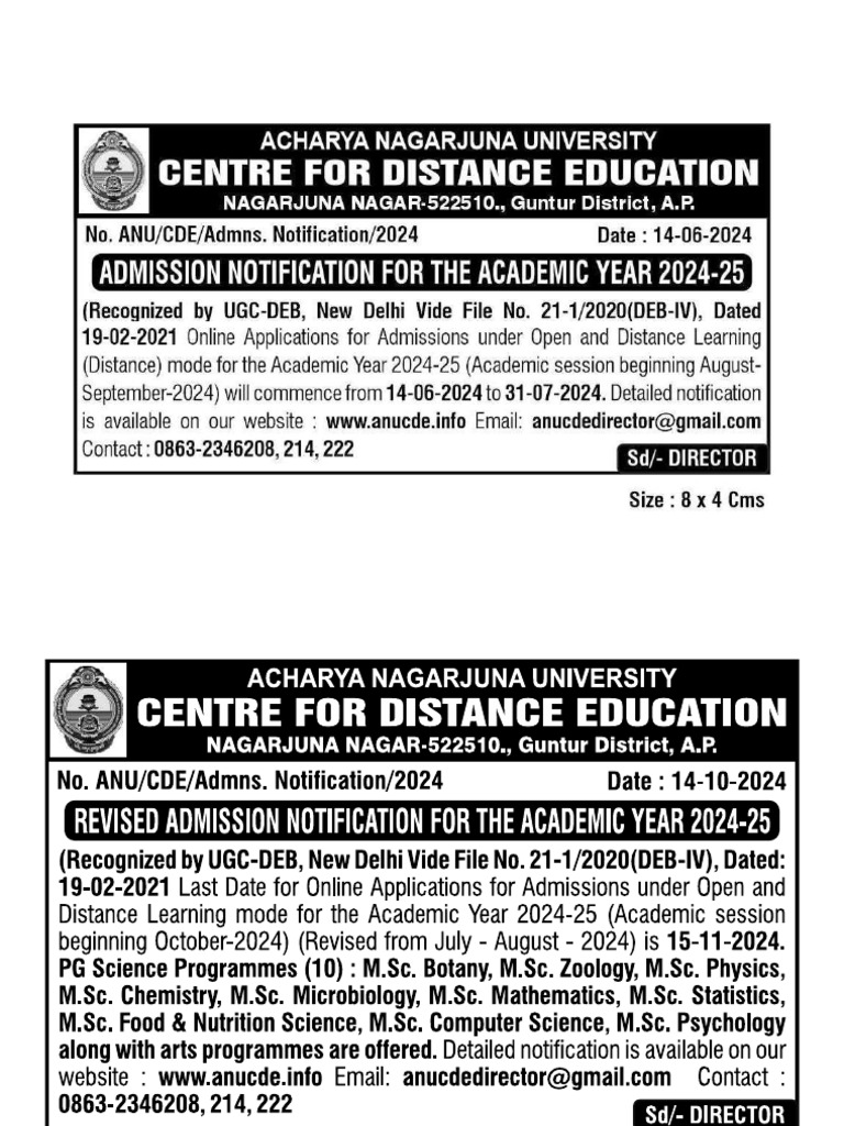 Rev Admission Notification 2425 p 3 | PDF | Academic Degree | Bachelor ...
