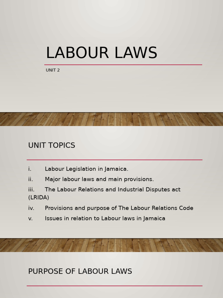 Unit 2 Labour Laws | PDF | Layoff | Labour Law