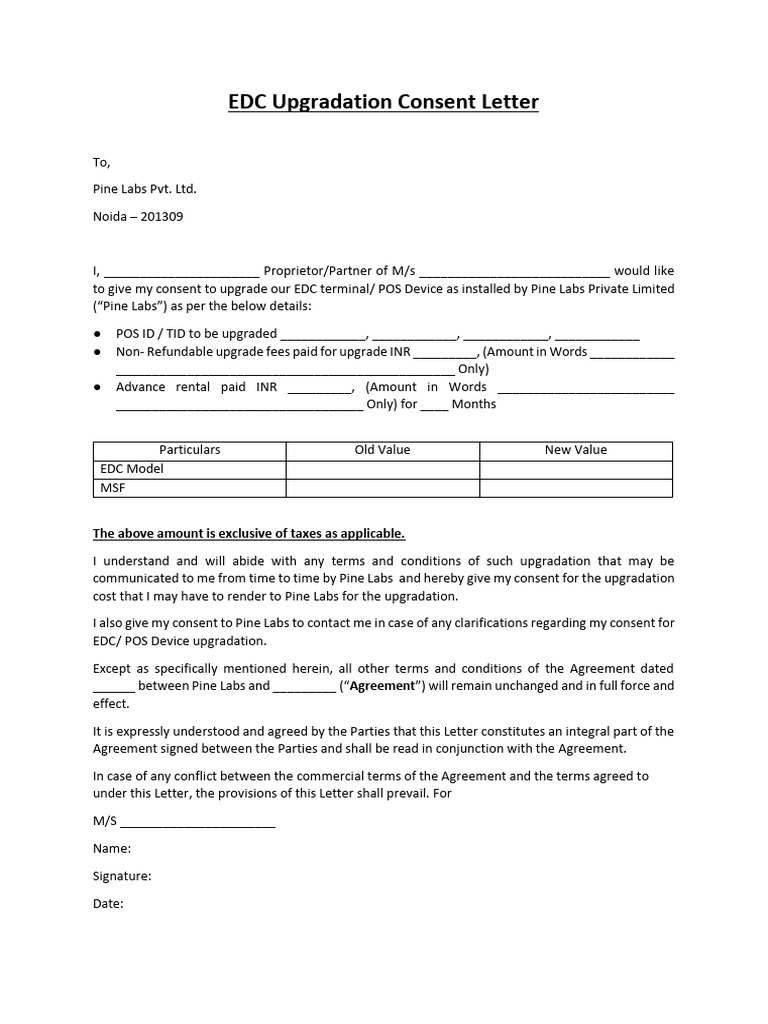 Consent Letter | PDF
