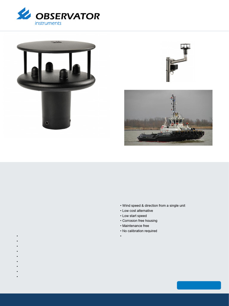 Datasheet OMC 115 WindSonic V20191001 | PDF