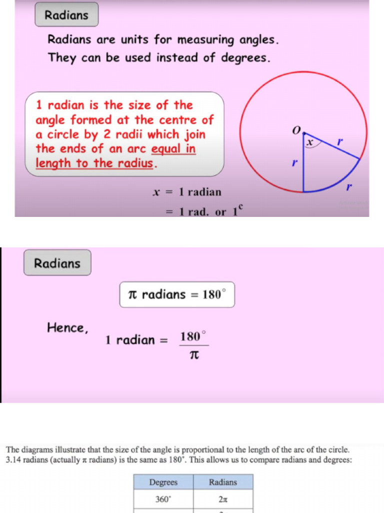Circular Measures EX 4a 4b | PDF