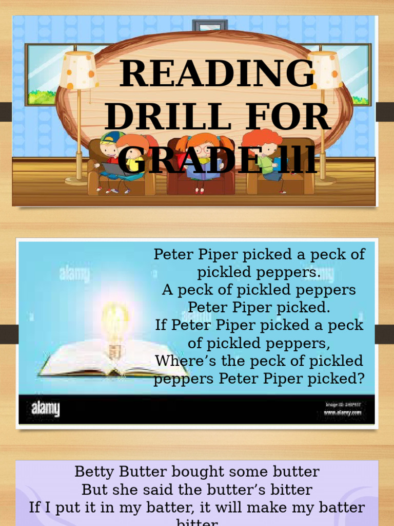 Reading Drill For Grade 3 | PDF