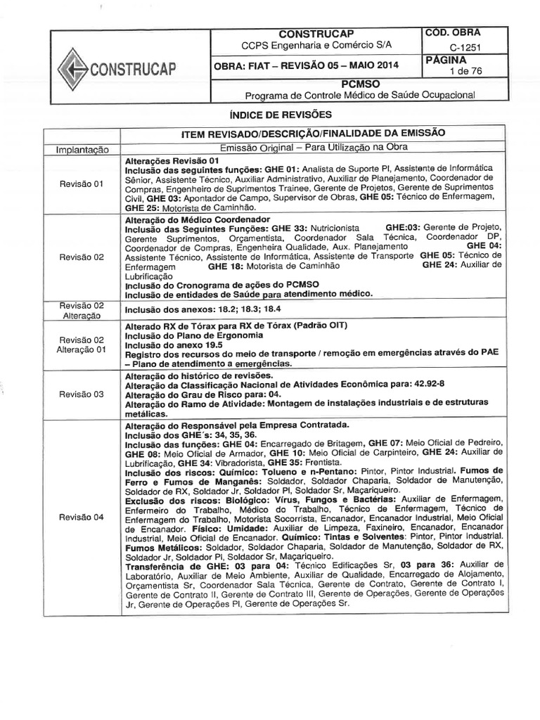Pcmso Construcap | PDF